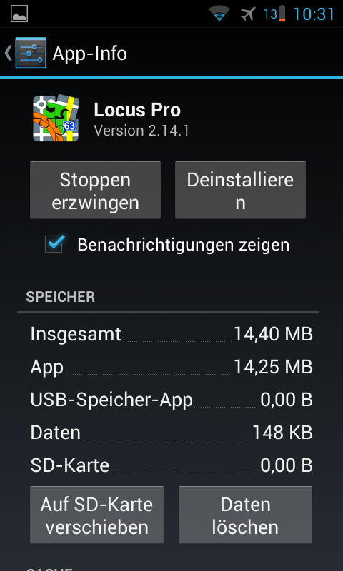 Why is the app-size of Locus Pro with AndroidPit about 14mb and with ...